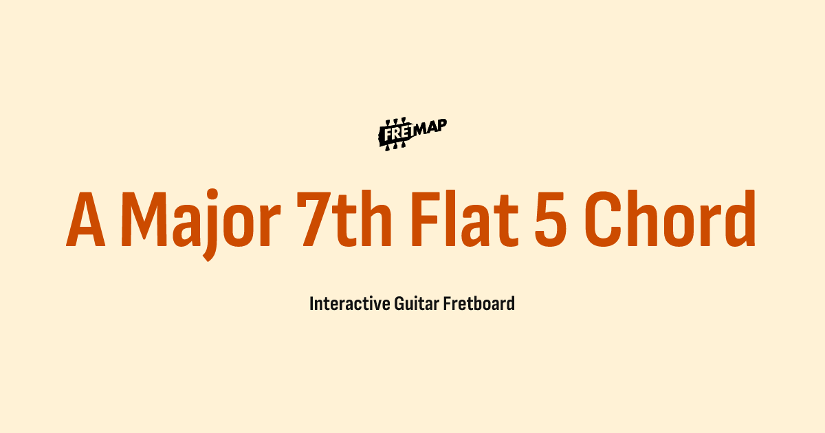 A Major 7th Flat 5 Chord - Interactive Guitar Fretboard - fretmap.app