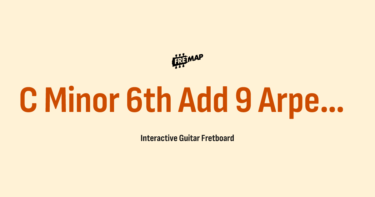 C Minor 6th Add 9 Arpeggio - Interactive Guitar Fretboard - fretmap.app