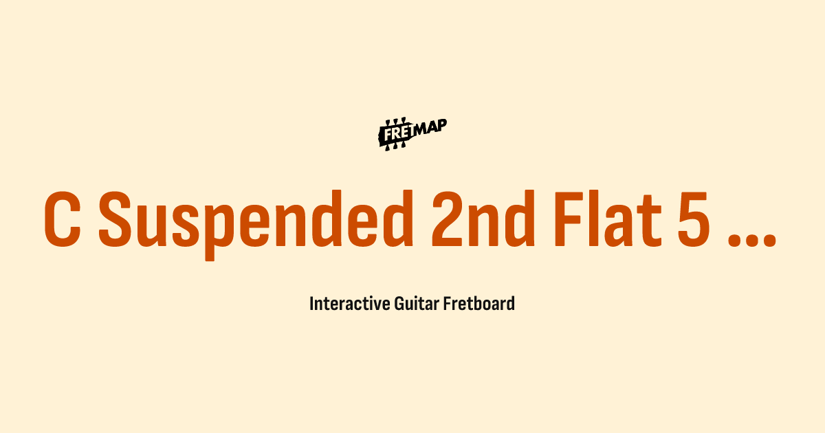 C Suspended 2nd Flat 5 Chord - Interactive Guitar Fretboard - fretmap.app