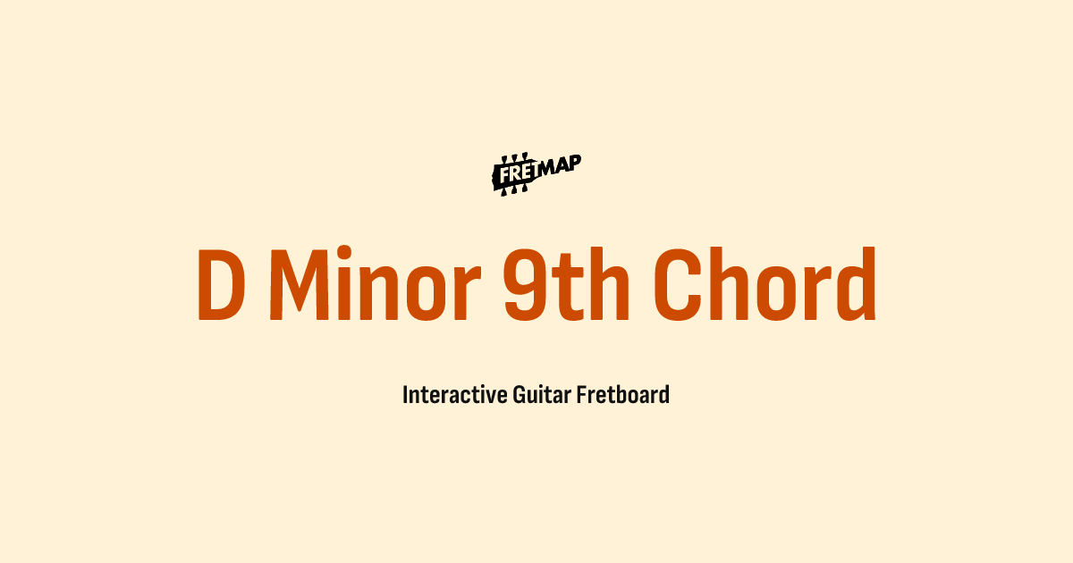 D Minor 9th Chord - Interactive Guitar Fretboard - fretmap.app
