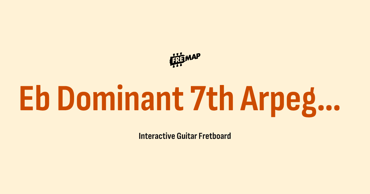 Eb Dominant 7th Arpeggio - Interactive Guitar Fretboard - fretmap.app