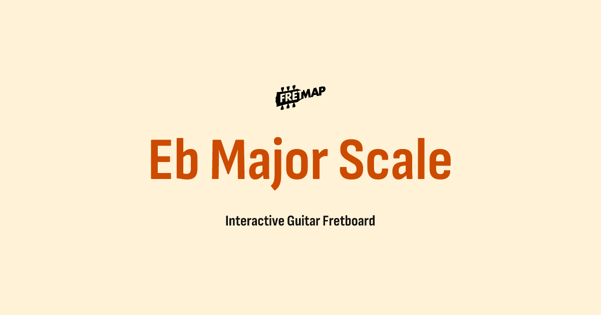 Eb Major Scale - Interactive Guitar Fretboard - fretmap.app